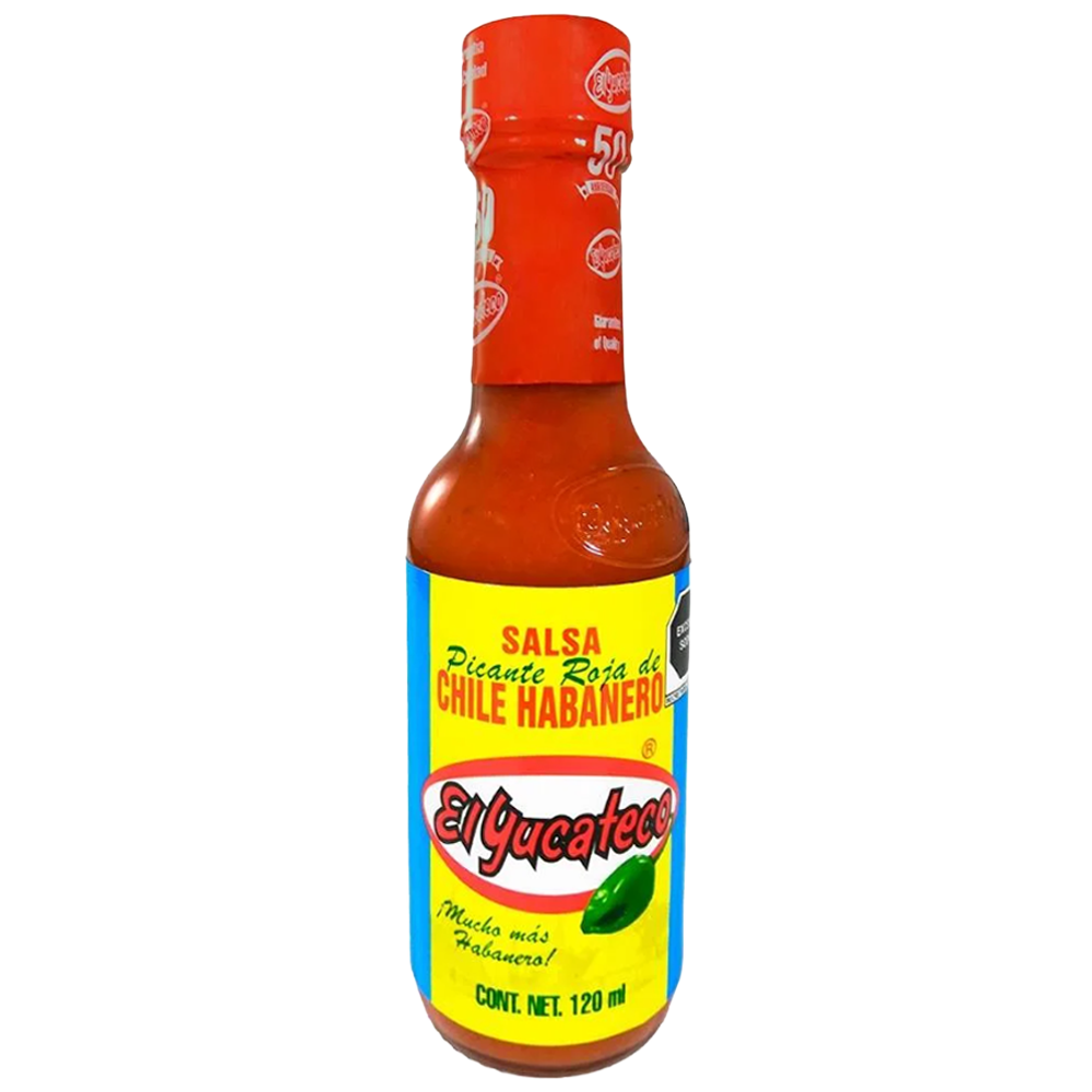 EL YUCATECO SALSA PICANTE ROJA DE CHILE HABANERO 120G – Alegro Foods ...