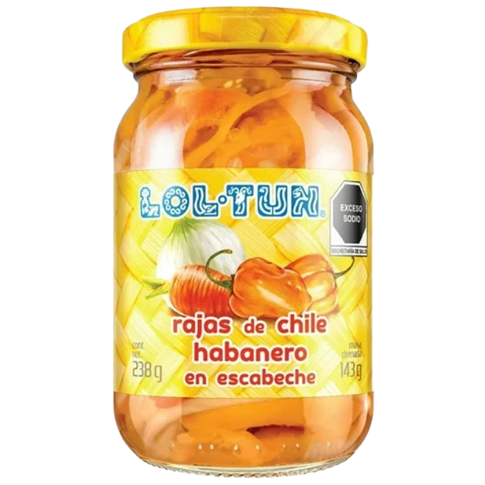 LOLTUN RAJAS DE CHILE HABANERO EN ESCABECHE 238G – Alegro Foods, Inc ...